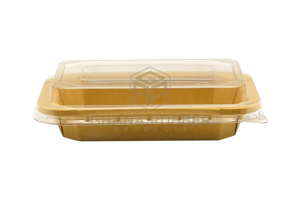 Kraft Rectangular Food Pots 700ml - Shine Disposables by Ghana Rubber ...