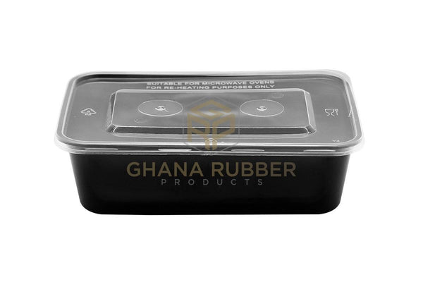 Microwavable Containers Rectangular 650cc Black - Shine Disposables by ...