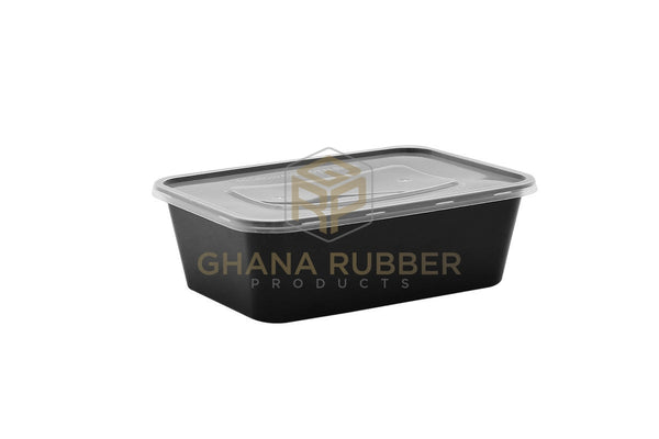 Microwavable Containers Rectangular 750cc Black - Shine Disposables by ...
