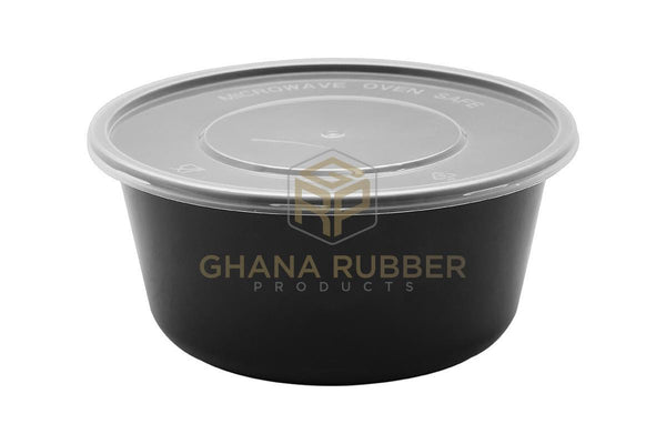 Microwavable Containers Round 750cc Black - Shine Disposables by Ghana ...