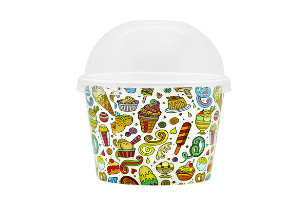 Ice Cream Cups 12oz With Lids - Shine Disposables by Ghana Rubber ...